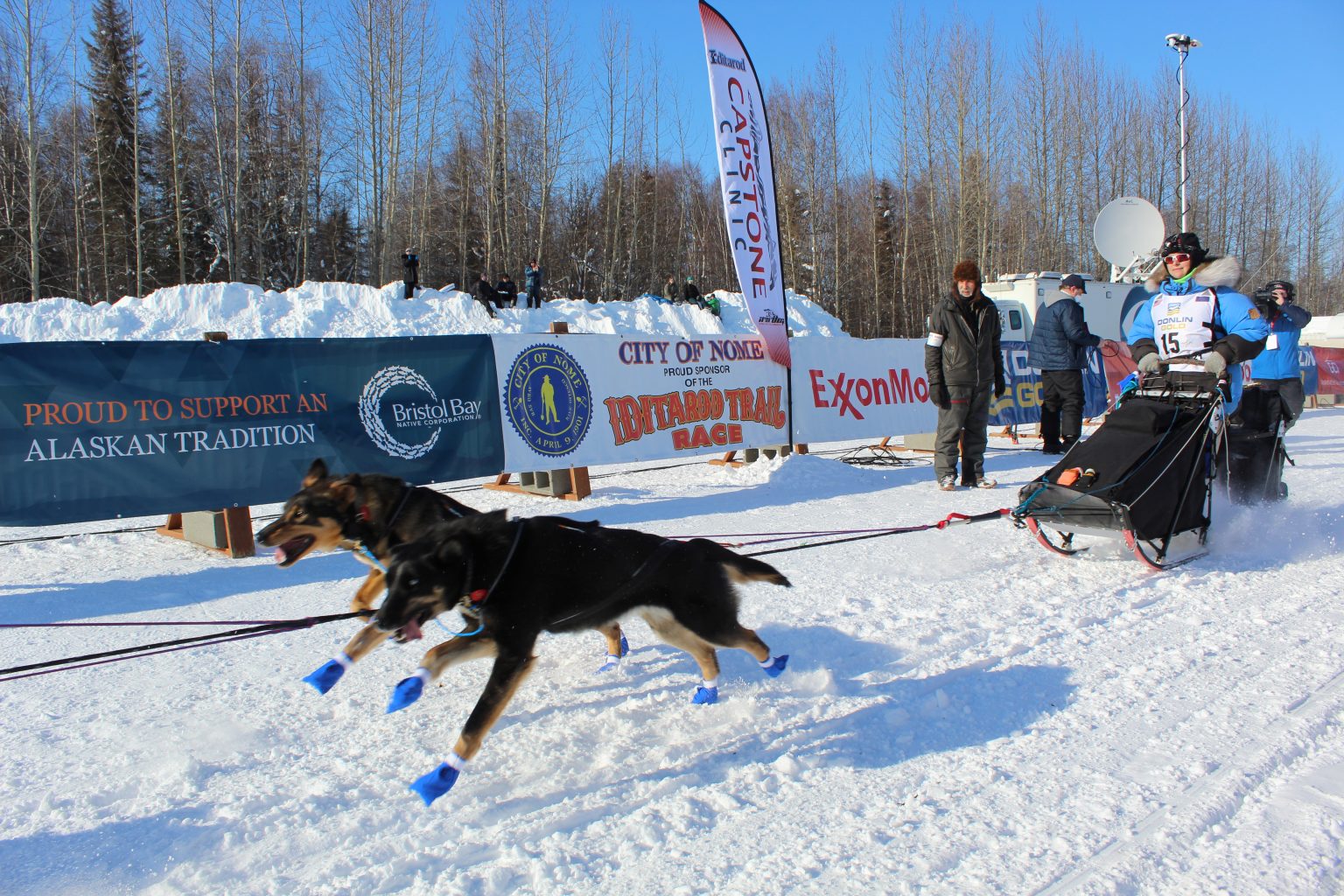 Rookie Iditarod musher Brenda Mackey scratches at Nikolai checkpoint ...