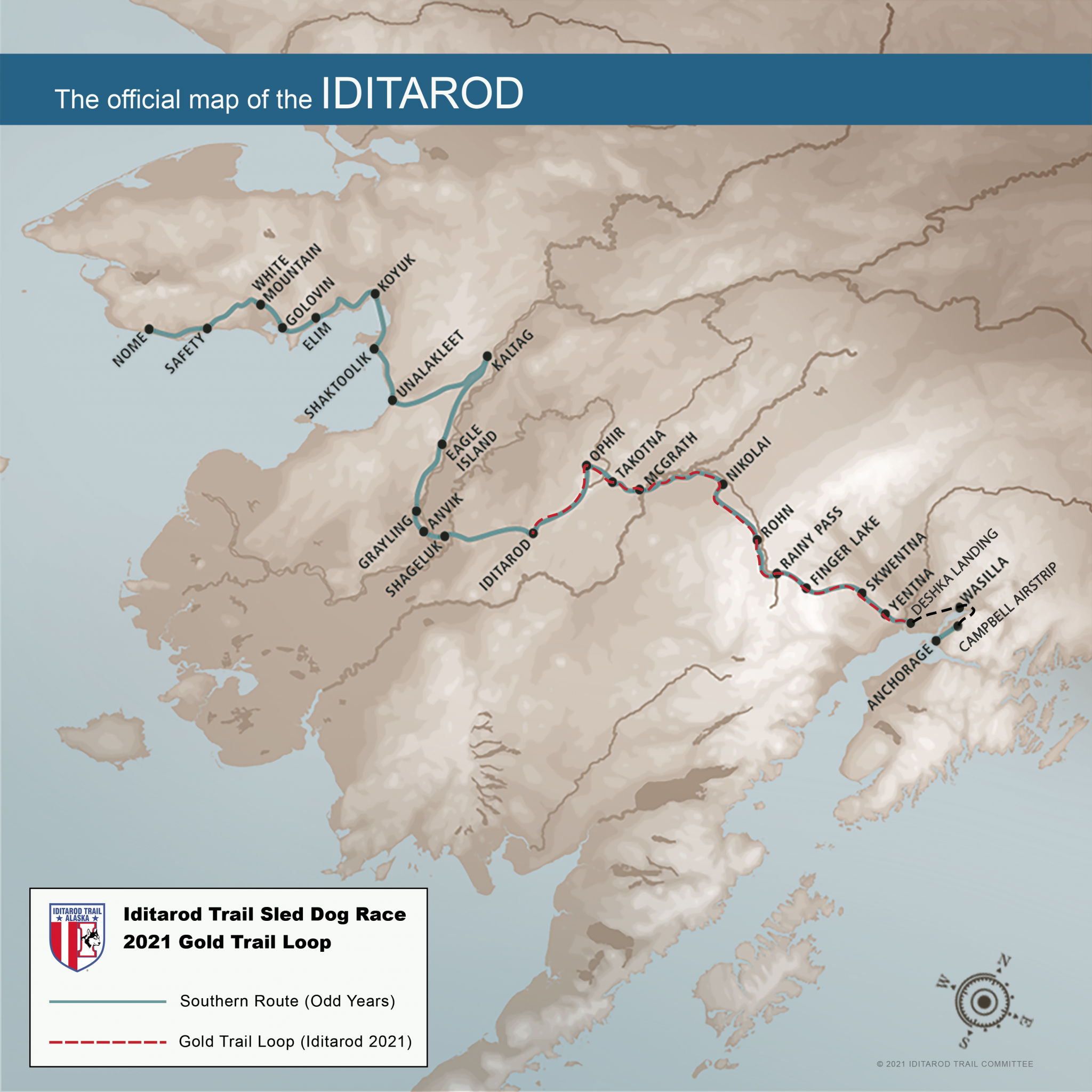 Race Map – Iditarod